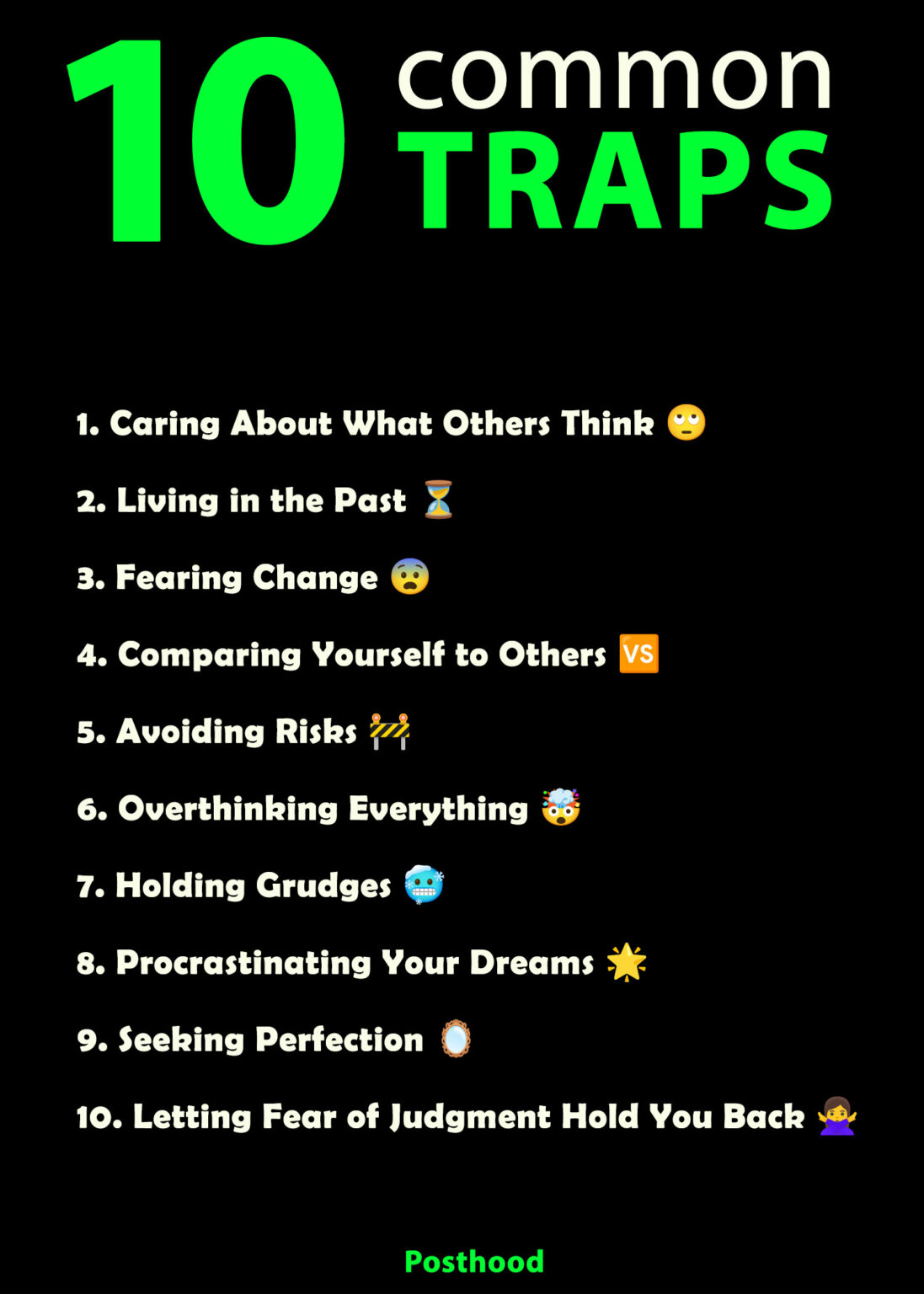 10 Common Traps That Hold You Back: Escape Life's Invisible Jails and Live Full – Posthood